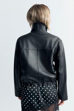 Next Lederjacke N. Premium Jacke aus echtem Leder, Trichterkragen (1-St)