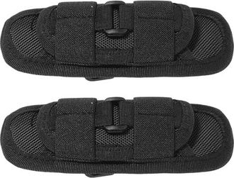 Aboofan Lot de 2 &Eacute;tuis pour Lampe Torche Noirs en Nylon R&eacute;sistant &agrave; Labrasion, Porte-lampe Torche Ceinture avec Clip Pivotant 360&deg;, &Eacute;tanche et Poussi&egrave;re, Rand