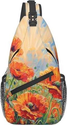 Generic Blue Sky Sac &agrave; bandouli&egrave;re pour homme Motif fleurs