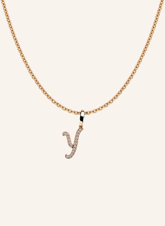Cada Cada Kette Tiny Diamond Letter Y rosegold