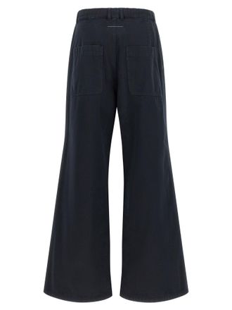 Maison Margiela White Stitch Line Draped Cargo Pants - Black