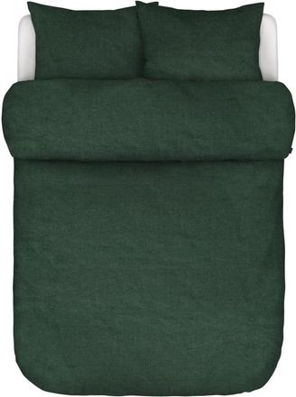 Marc O'Polo Marc O Polo Leinen Bettwäsche Valka deep-Green, 1 Bettbezug 135 x 200 cm + 1 Kissenbezug 80 x 80 cm
