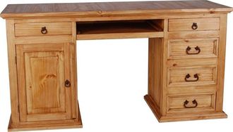 MiaM&ouml;bel Schreibtisch Mexico M&ouml;bel 160x83x54 cm Landhausstil Massivholz Pinie Honig