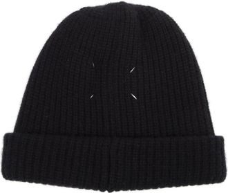 Maison Margiela unisex, Accessoires, Bleu, Taille: L Bonnet en cachemire