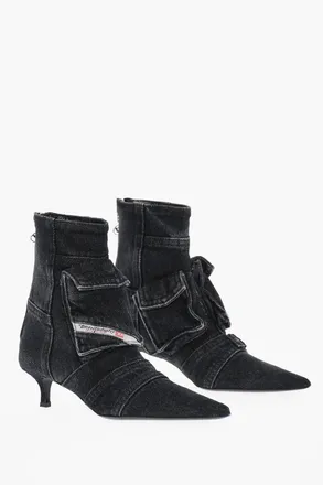 Diesel Denim-Stiefeletten D-VENUS mit kleinen Taschen, 5 cm Diesel
