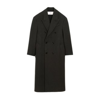 Ami Veste Manteau en Laine Gris - Homme - Manteaux - Noir - Taille: M