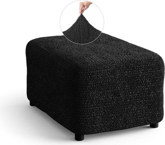 Paulato by GA.I.CO. PAULATO - Hockerbezug aus einfarbiger Mikrofaser, bi-elastisches, kratzfestes und maschinenwaschbares Gewebe, patentierte WavyTech-Technologie, Made i