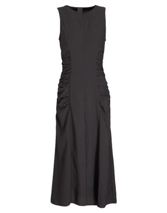 8 by YOOX SLEEVELESS MAXI DRESS W/ FRONT GATHERING