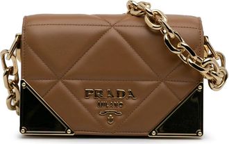 Prada Hobo Bags - Nappa Stitched Satchel - Gr. unisize - in Braun - für Damen