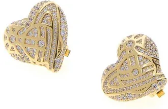 Vivienne Westwood Heart-Shaped Gold-Tone Earrings - Gold