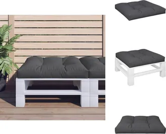vidaXL Palettenkissen Schwarz 80x80x12 cm Stoff - Palettenkissen - Palettenm&ouml;bel Kissen - Palettensofa Kissen - Kissen