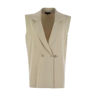 Fay Femme, Vestes, Beige, Taille: 40 FR Technical Viscose Knitted Vest