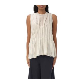 Liviana Conti &Auml;rmelloses Top - - Tops - Damen - Beige - M