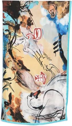 Vivienne Westwood Femme, Accessoires, Multicolore, Taille: ONE Size Free World Square 90x90