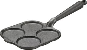 Skeppshult Eierpfanne mit Eschenholzgriff, Schwarz, 2 Liter, Antihaft, Edelstahl, Gas, Eier braten, sautieren