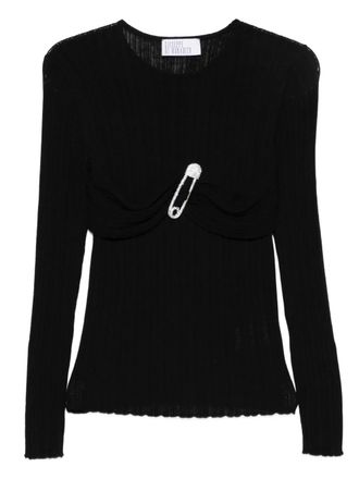 Giuseppe Di Morabito pull à ornements en cristal - Noir