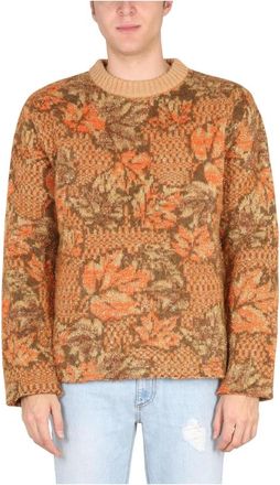 ERL Erl, Homme, Pulls, Multicolore, Taille: M Lurex Jacquard Raw Edges Sweater Knit