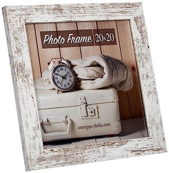 ZEP S.r.l. Nelson 6 Cadre Photo Bois Chabby Chic Blanc pour Format Photo 20 x 20 cm