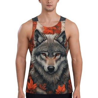 Generic D&eacute;bardeur respirant &agrave; s&eacute;chage rapide sans manches pour homme pour entra&icirc;nement &agrave; la plage S &agrave; 4XL, Wolf 1, XXL
