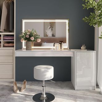 Vicco Schminktisch Sherry, Wei&szlig;, 120 cm 4 Teile