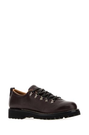 Churchs Mens Dark Brown Leather Snow Lace-Up Shoes Sneaker