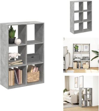 vidaXL Vidaxl - Raumteiler-B&uuml;cherregal Betongrau 69,5x29x103,5 cm Holzwerkstoff - Raumteiler - Raumtrenner - B&uuml;cherregal - Raumteiler B&uuml;cherregal