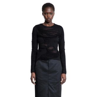 Maison Margiela Shredded Cotton and Tulle top