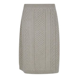 Burberry Femme, Jupes, Beige, Taille: 40 FR Eileen Aran Knit Skirt