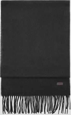 Mango &Eacute;charpe unie &agrave; franges noir - Homme - Taille unique - MANGO MAN