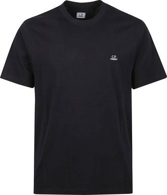 C.P. Company C.p. Company, Homme, Tops, Noir, Taille: 2XL T-shirt 30/1 Jersey avec &eacute;cusson logo