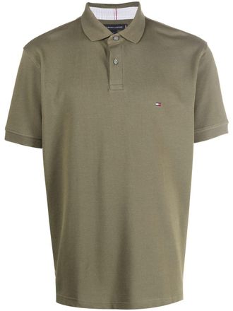 Tommy Hilfiger polo &agrave; logo brod&eacute; - Vert