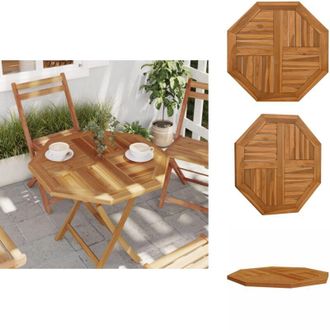 vidaXL Tischplatte 70x70x2,5 cm Achteckig Massivholz Teak - Holztischplatte - Gartenm&ouml;bel - Teakholz - Essplatz - Terrasse