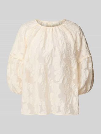 Milano Relaxed Fit Bluse mit 3/4-Arm und Perlen