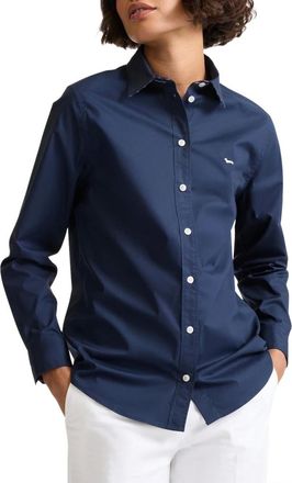 Harmont & Blaine Femme, Blouses et Chemises, Bleu, Taille: 40 FR Cotton Comfort Shirt