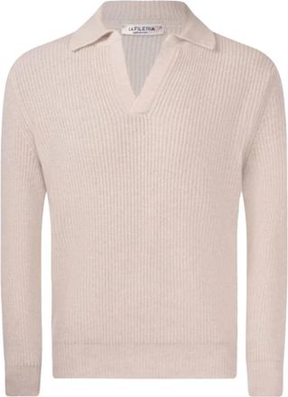 Gran Sasso Homme, Pulls, Beige, Taille: XL Super Geelong Ribbed Skipper