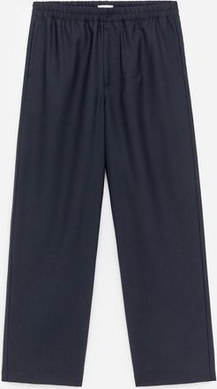 Arket Lockere Hose Aus Wollmischung -Blau