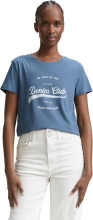Tom Tailor Damen 1046546 T-Shirt, 28969-Dusty Denim Blue, XL