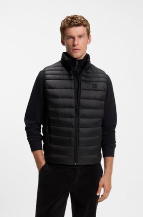 Boss Orange by Hugo Boss Steppweste BOSS ORANGE Odeno, Herren, Gr. 46, schwarz (schwarz001), Web, Obermaterial: 100% Polyamid, unifarben, slim fit kurz, hoch geschlossener Aus