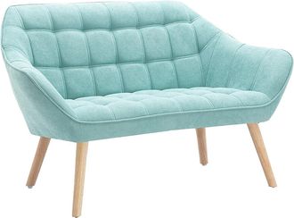 Vente-Unique Sofa 2-Sitzer - Stoff - Hellgr&uuml;n - Caserta