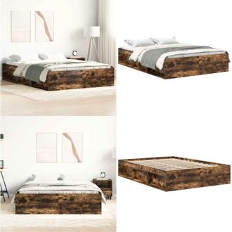 vidaXL Bettgestell R&auml;uchereiche 120x200 cm - Holzbettfassungen - Massivholzbette - Bettkasten - Doppelbett - Schlafzimmerm&ouml;bel - Home & Living