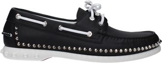 Christian Louboutin GerockelHommes Mocassins Cuir Noir