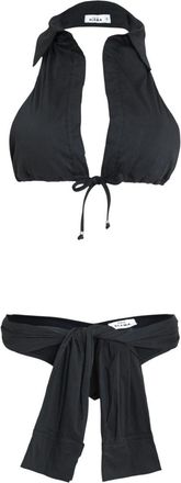Amir Slama Bikini mit Schleifenverschluss - Schwarz