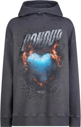 Dondup Femme, Sweatshirts et sweats &agrave; capuche, Gris, Taille: 40 FR maglieria e felpe poliestere