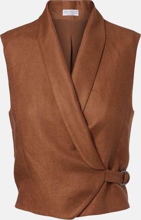 Brunello Cucinelli Weste Monili aus Leinen
