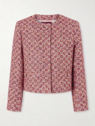 Gucci Jacke Aus Metallic-tweed - Pink