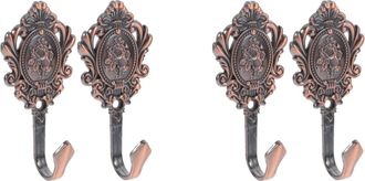 Amosfun Vintage Kleiderhaken Wand 4 St&uuml;ck Aus Zinklegierung Retro Stil Gardinenhalterung F&uuml;r Vorh&auml;nge Und Wohnaccessoires