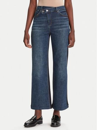 Desigual Jeans Twist 25WWDD14 Dunkelblau Wide Leg