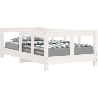 vidaXL Cadre de lit pour enfant blanc 70x140 cm bois de pin massif Vidaxl