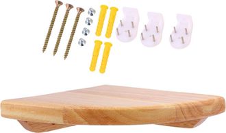 Valiclud Schwebendes Eckregal Aus Hochwertigem Gummibaumholz Multifunktionales Wandregal Mit Starker Tragkraft Einfach Zu Montieren Für Bad Wohnzimmer Und Schl