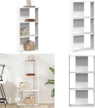 vidaXL Vidaxl - B&uuml;cherregal 3 B&ouml;den Wei&szlig; 60x30x120 cm Holzwerkstoff